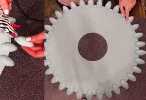 DIY Mirror Frame Made With Plastic Spoons!
