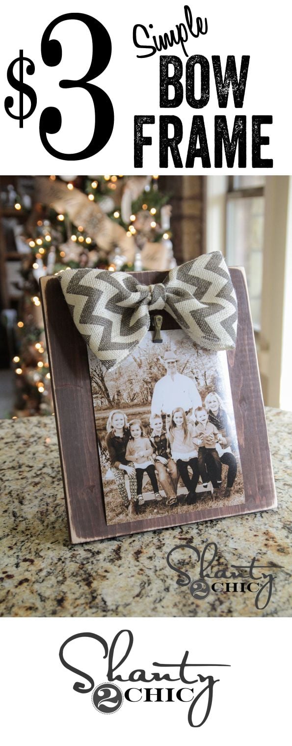 Upcycling Project Ideas | DIY Picture Frame with Burlap Bow at http ...