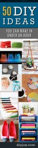 50 DIY Projects To Make in Under an Hour