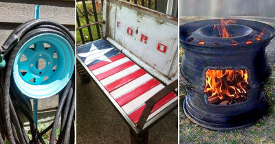 23 DIYs Made From Old Upcycled Car Parts