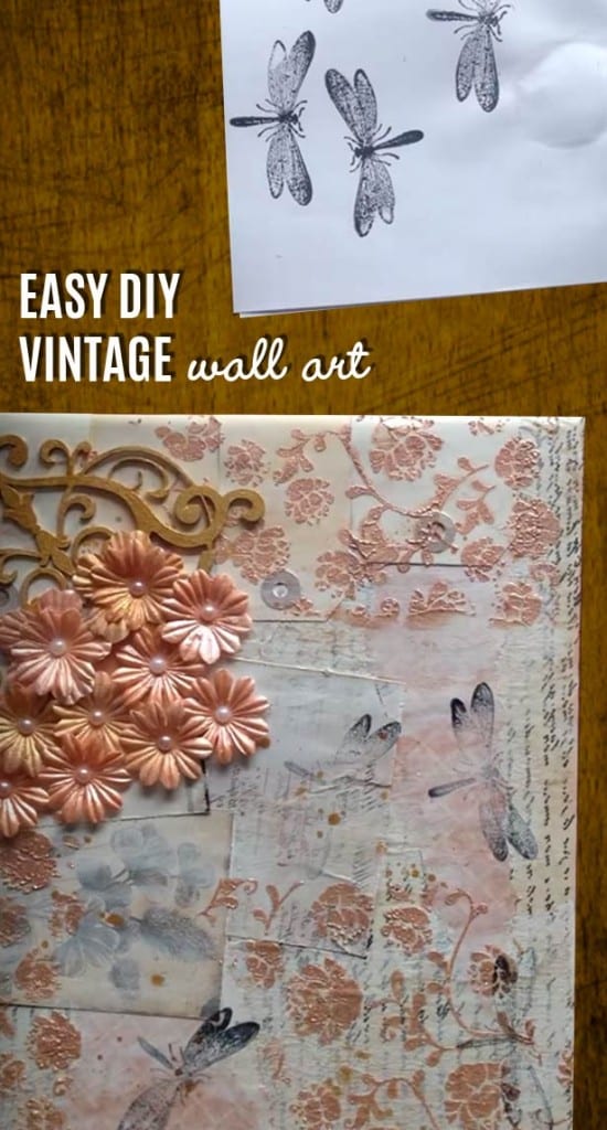 Vintage Wall Art Made Easy - DIY Mixed Media Canvas - DIY Joy