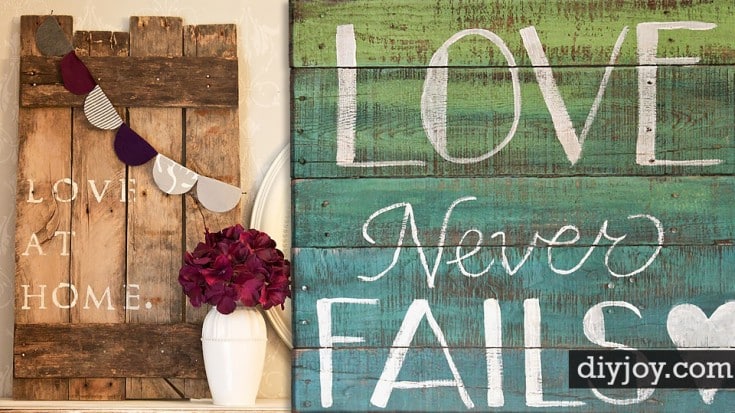 40 DIY Pallet Signs With Step by Step How To - DIY Joy