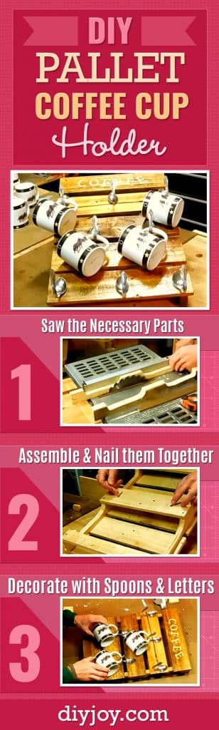DIY Pallet Coffee Cup Holder