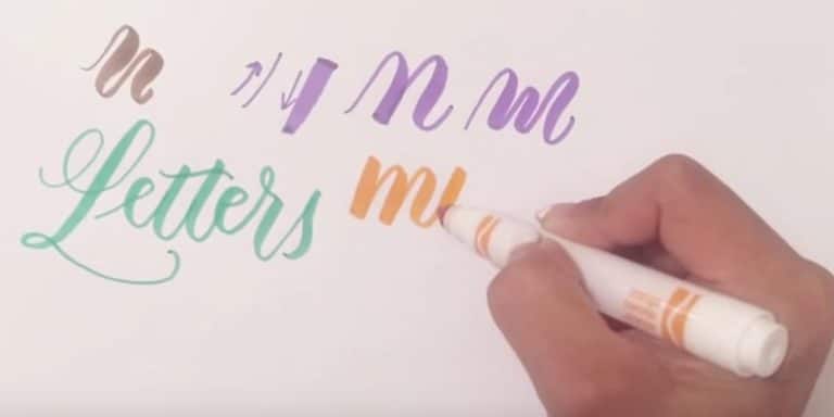 Learn How to Write Modern Brush Calligraphy With Crayola Markers - DIY Joy