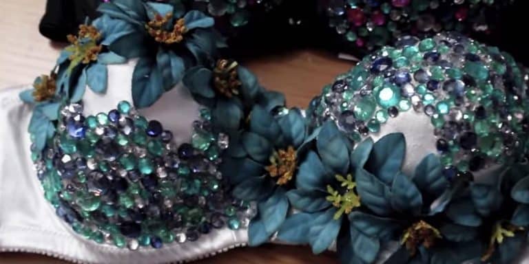 She Easily Makes A Magnificent Embellished Rave Bra For Her Costume ...
