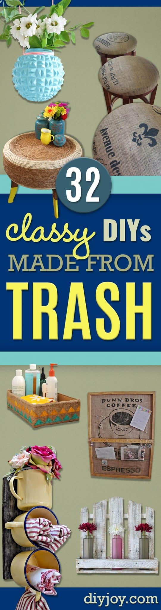 32 Classy DIYs Made From Trash