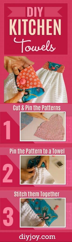 Sewing Tutorial: Kitchen Towels With Button Loop Hook