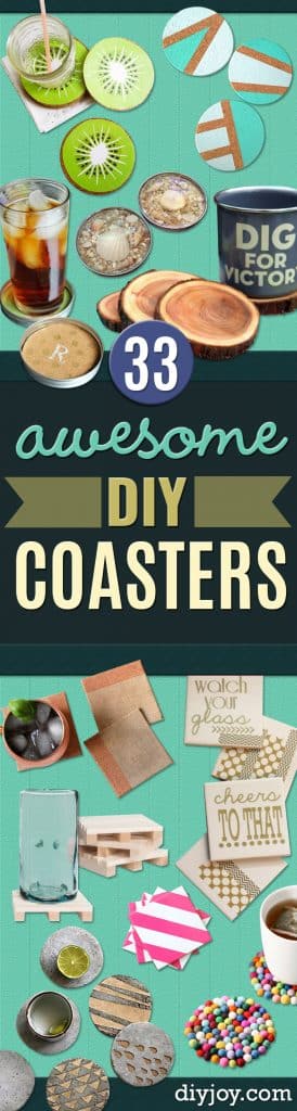 33 DIY Ideas for Handmade Coasters