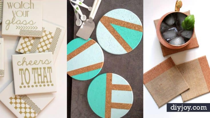 33 DIY Ideas for Handmade Coasters - DIY Joy