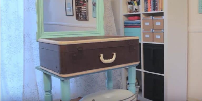 Watch How She Cleverly Makes This Amazing Vanity Out Of A Suitcase ...