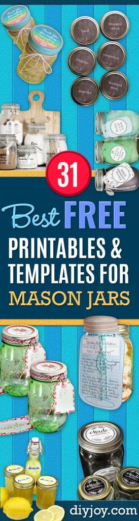31 Free Printables and Templates for Mason Jars