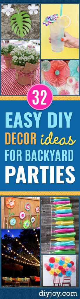 32 Easy DIY Decor Ideas for Backyard Parties