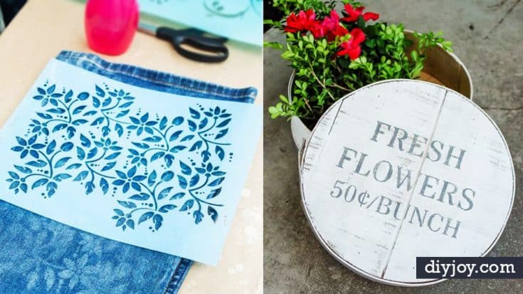 41 Super Cool Ideas Made With Stencils - DIY Joy