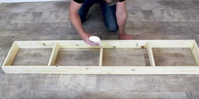 He Nails Boards Into A Long Narrow Rectangle Creating A $20 Farmhouse ...