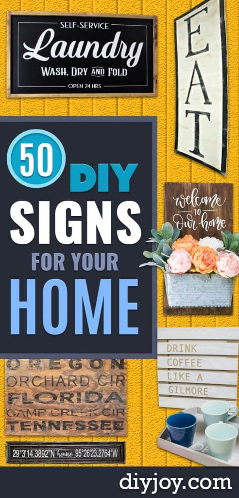 50 DIY Signs To Make for Your Home