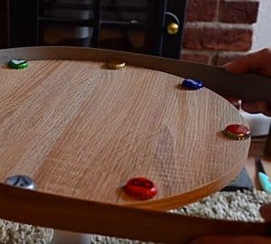 DIY Beer Bottle Cap Table - DIY Joy