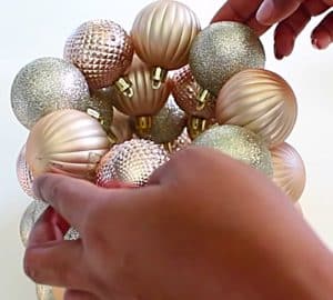 DIY Ball Ornament Christmas Tree - DIY Joy