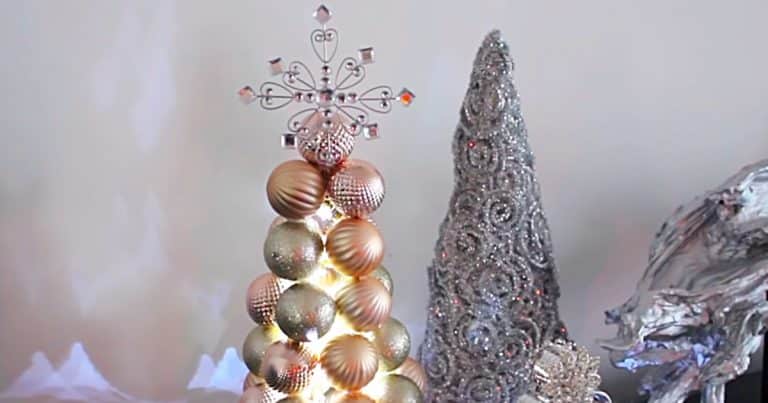 DIY Ball Ornament Christmas Tree - DIY Joy