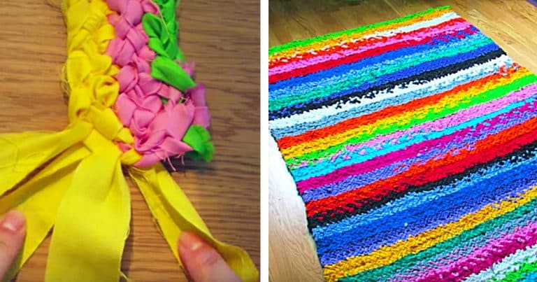 DIY No Sew Rag Rug - DIY Joy