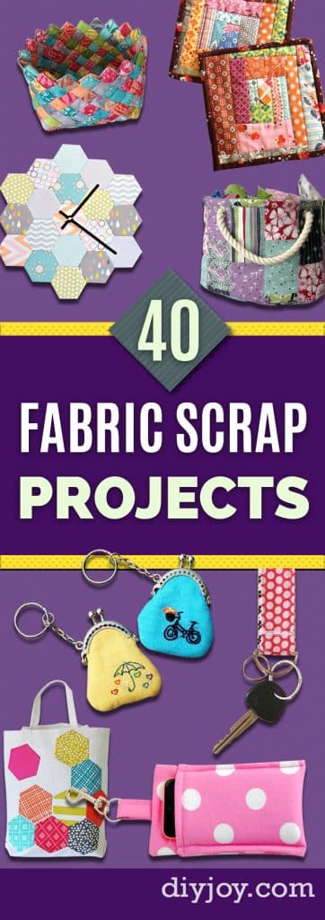 49 Fabric Scrap Crafts Ideas for Leftover Material