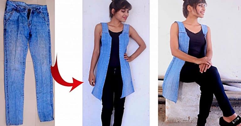 DIY Upcycled Denim Vest - DIY Joy