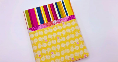 Learn To Sew A DIY Patchwork Notebook Cover - DIY Joy