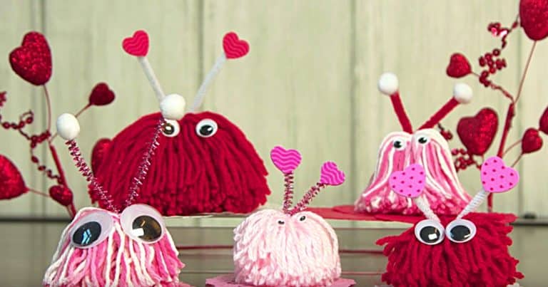 DIY Yarn Love Bugs - DIY Joy