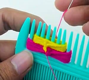 Make A Yarn Flower Using A Comb - DIY Joy
