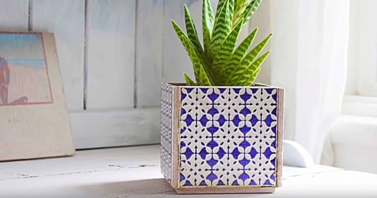 How to Make A Planter from 5 Tiles - DIY Joy