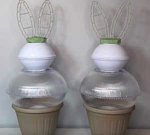 Dollar Tree Easter Bunny Topiary - DIY Joy