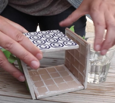 How to Make A Planter from 5 Tiles - DIY Joy