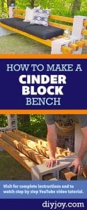 How To Make A Cinder Block Bench - DIY Joy