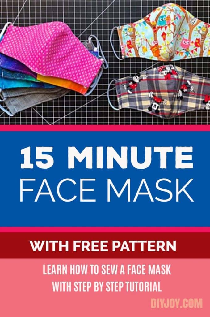 15-Minute Fabric Mask With A Free Pattern - DIY Joy