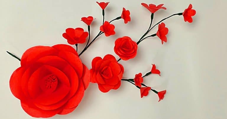 How To Make Paper Flower Wall Art - DIY Joy