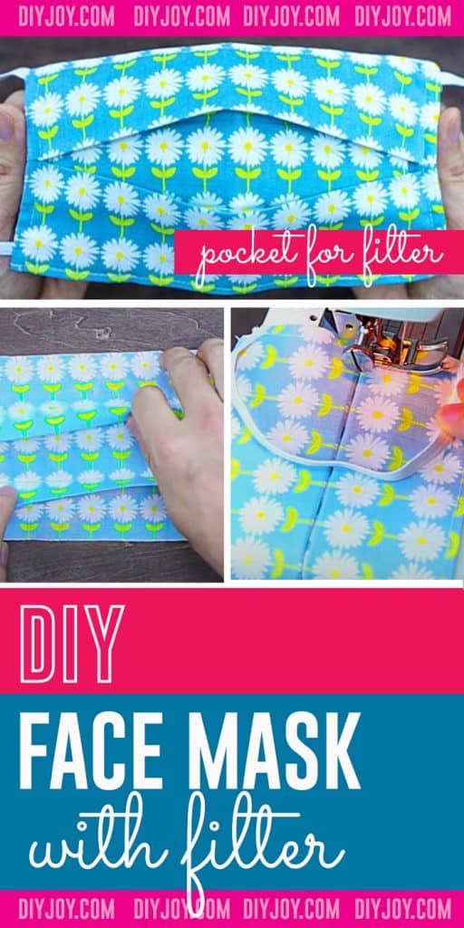 How To Make a Facemask With A Filter Pocket - DIY Joy