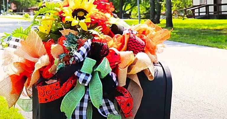 Dollar Tree Fall Mailbox Makeover - DIY Joy