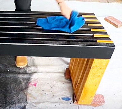 How To Make A Wooden Slatted Bench - DIY Joy