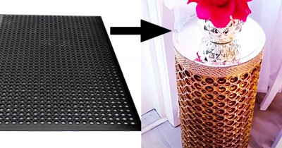 How To Make DIY Side Tables From Rubber Mats - DIY Joy