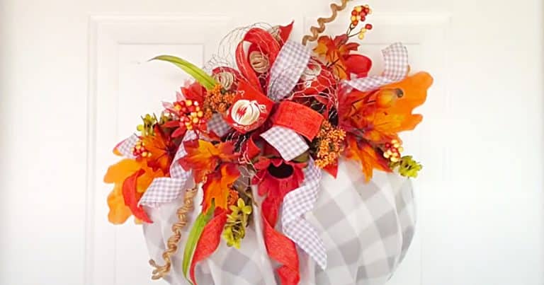 DIY Dollar Tree Pumpkin Wreath - DIY Joy