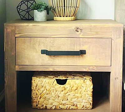 DIY Rustic Modern Nightstand With Free Plans - DIY Joy