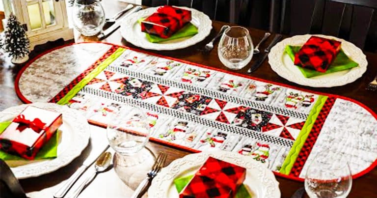 DIY Christmas Table Runner With Free Pattern - DIY Joy