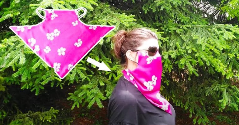 DIY Scarf Face Mask With Free Pattern - DIY Joy