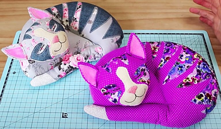 DIY Patchwork Cat With A Free Pattern - DIY Joy