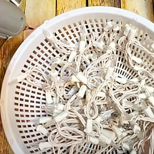 Dollar Tree Colander Christmas Ornament - DIY Joy