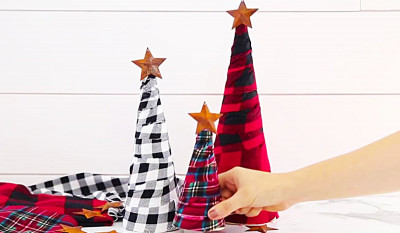 How To Make DIY Flannel Trees - DIY Joy