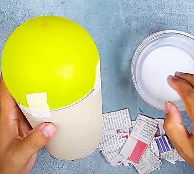 Paper Mache Corner Light Creation - DIY Joy