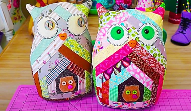 How To Make A Patchwork Owl With Free Pattern - DIY Joy