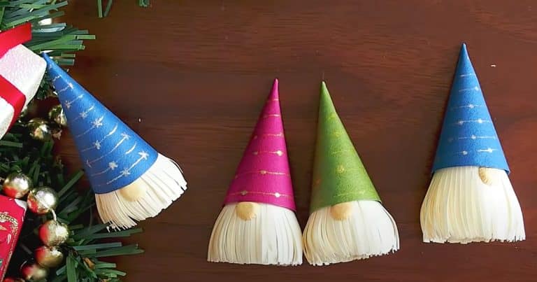 DIY Paper Christmas Gnomes - DIY Joy