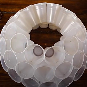 DIY Plastic Cup Lighted Snowman - DIY Joy