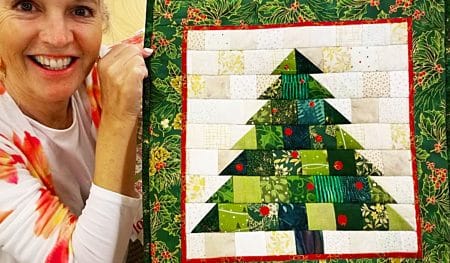 Last-Minute Patchwork Christmas Tree With Free Pattern - DIY Joy